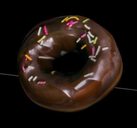 3D model donut low poly with diferent textures VR / AR / low-poly ...