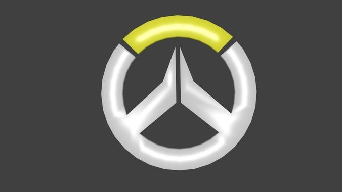 3D model OverWatch Symbol Textured VR / AR / low-poly OBJ 3DS FBX BLEND ...
