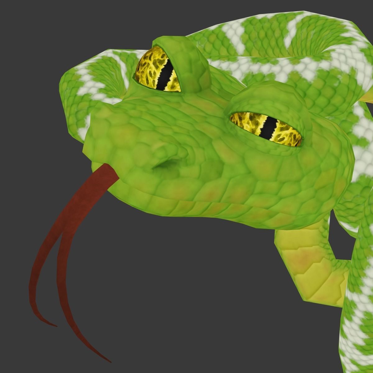 Cartoon snake 3D model | CGTrader