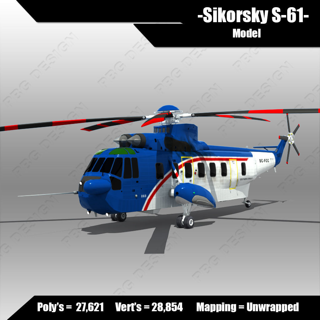 Sikorsky S-61 3D model | CGTrader