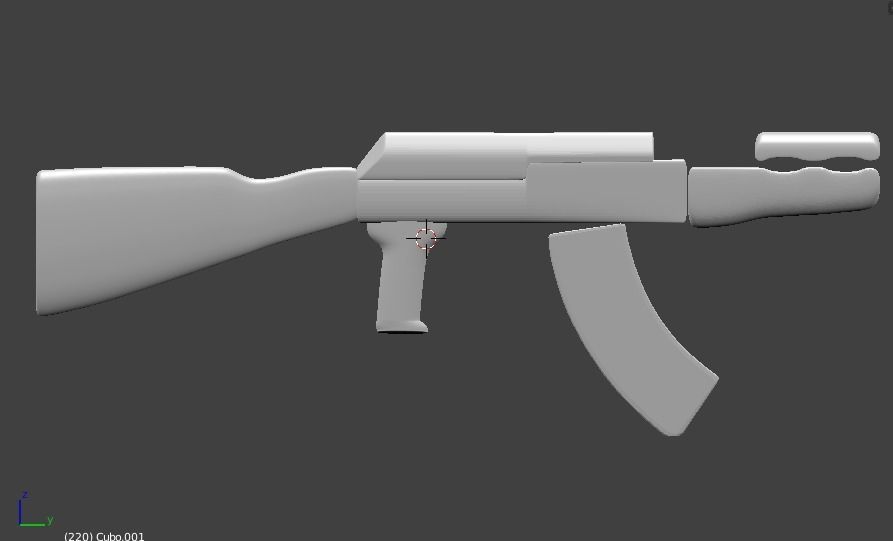 AK-47 cartoon 3D model | CGTrader