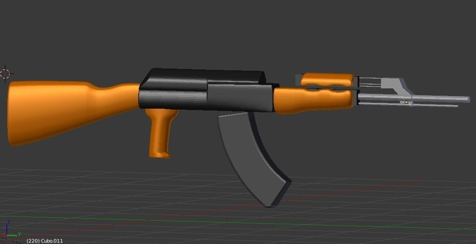 AK-47 cartoon 3D model | CGTrader