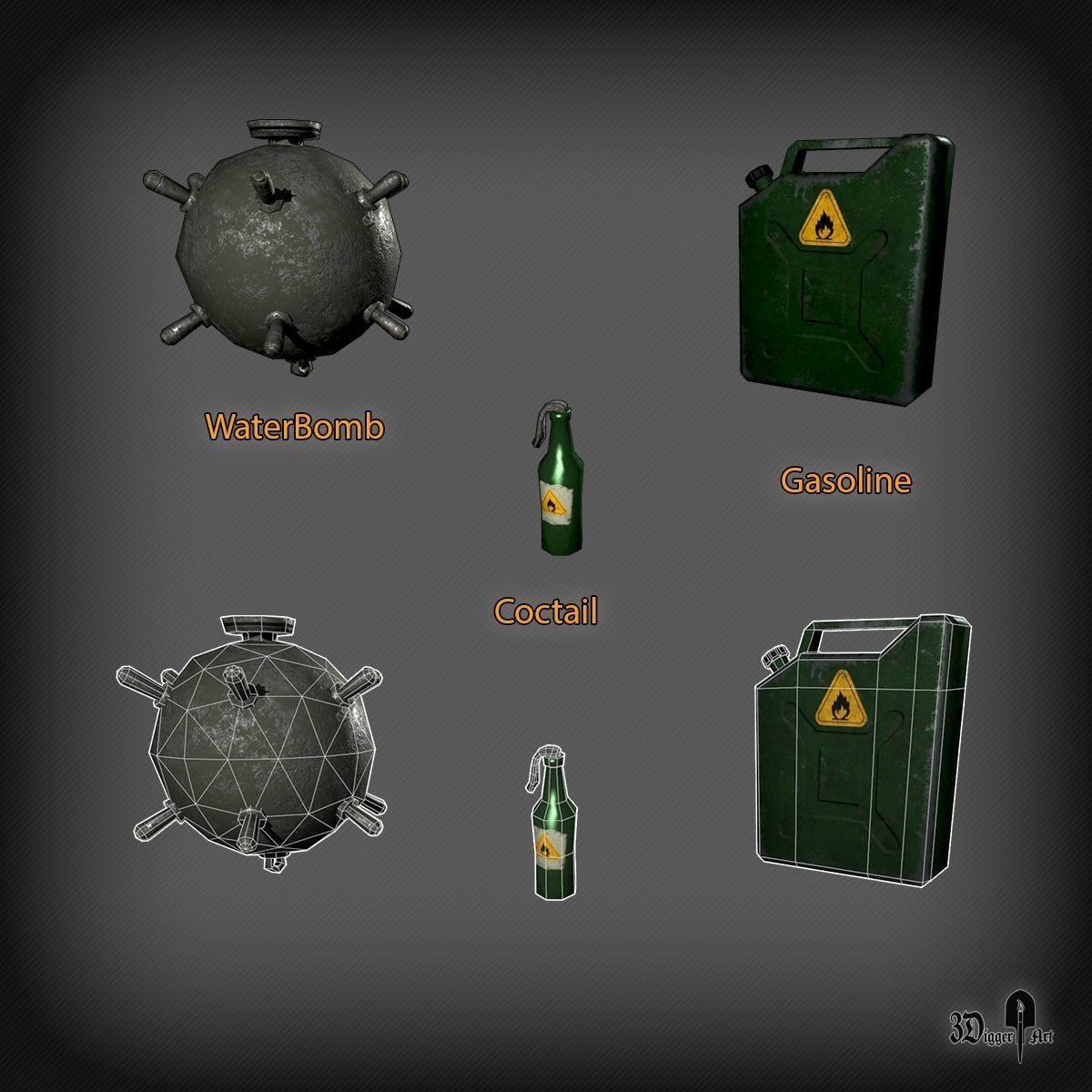 3D model Explosives and bomb pack VR / AR / low-poly animated | CGTrader