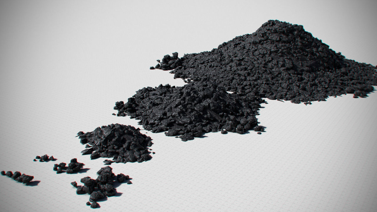 3D model Coal Model Pack - Black Brown Anthracite VR / AR / low-poly ...