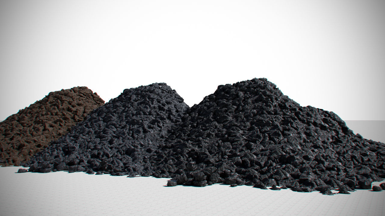 3D model Coal Model Pack - Black Brown Anthracite VR / AR / low-poly ...