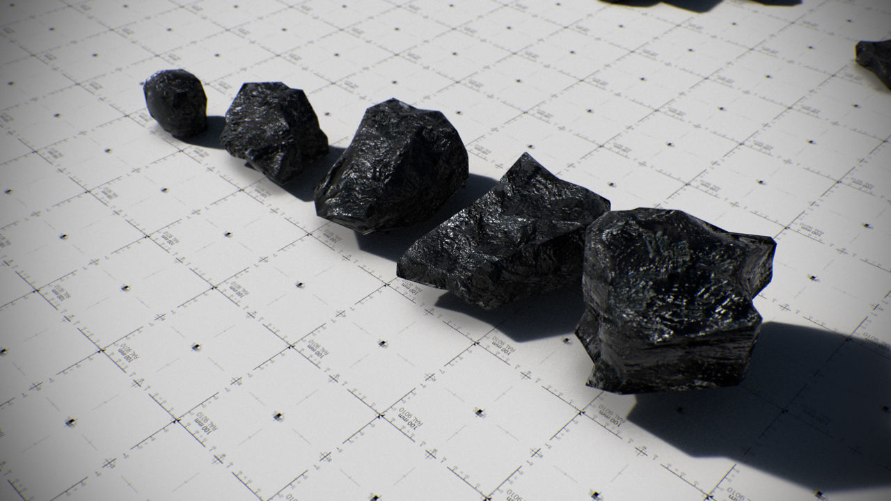 3D model Coal Model Pack - Black Brown Anthracite VR / AR / low-poly ...