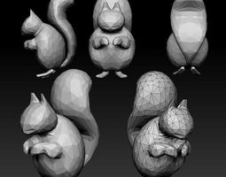 Low-poly Squirrel 3D Models | CGTrader