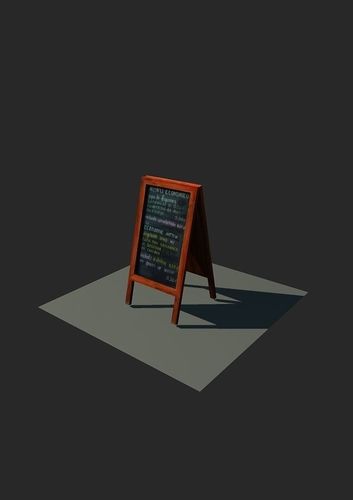 Menu Board free VR / AR / low-poly 3D model | CGTrader