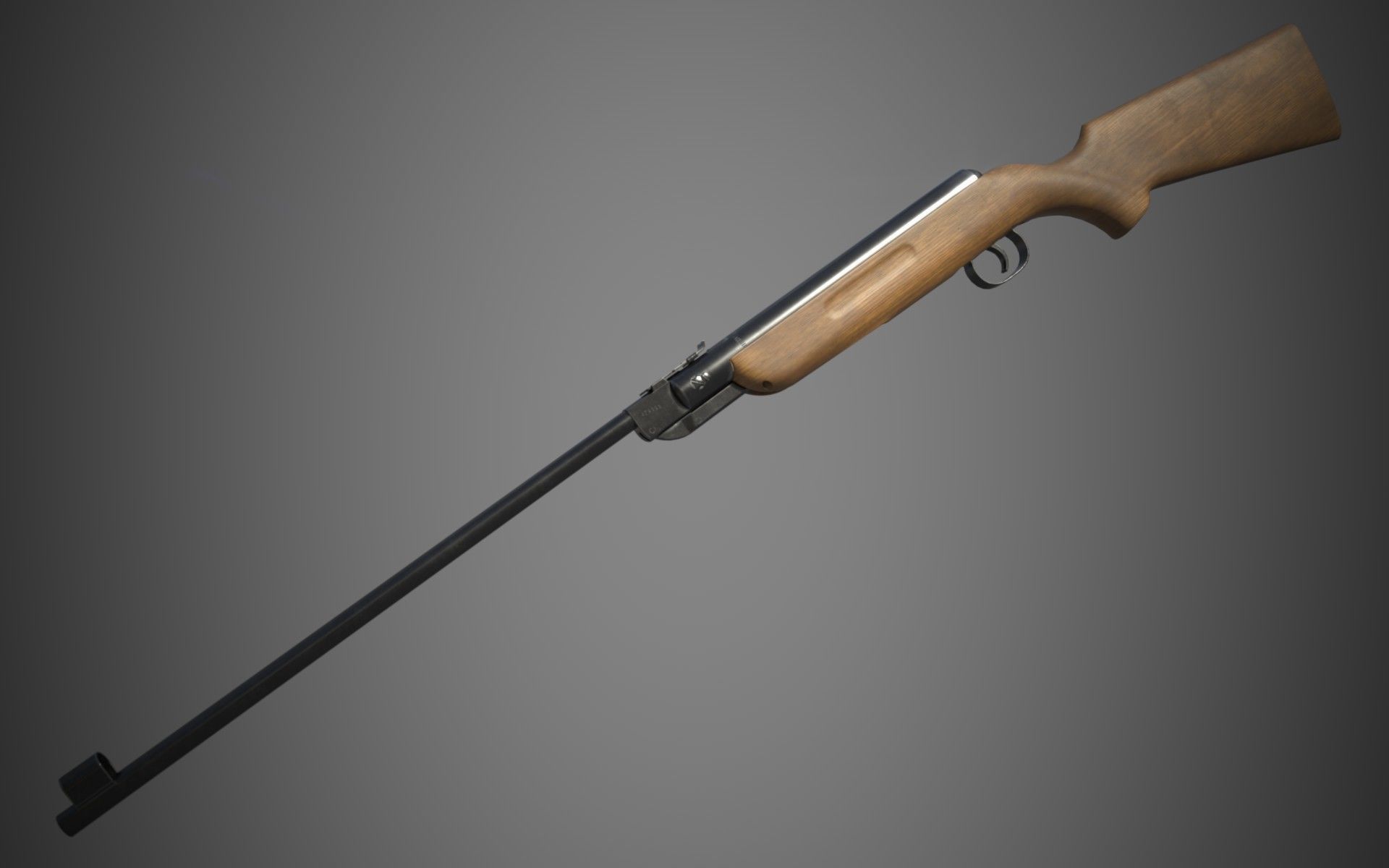 3D model Airgun PBR wooden rifle VR / AR / low-poly | CGTrader