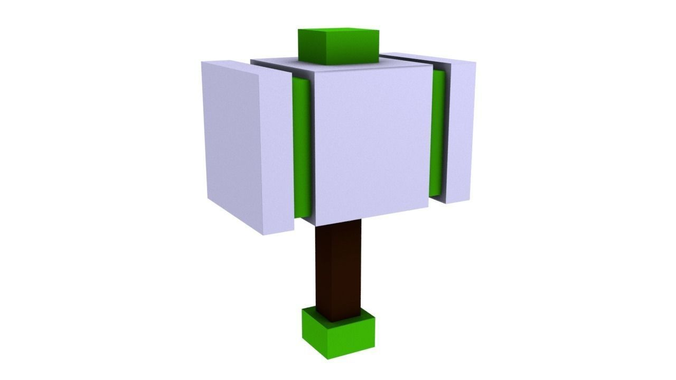 Hammer block in minecraft free VR / AR / low-poly 3D model | CGTrader