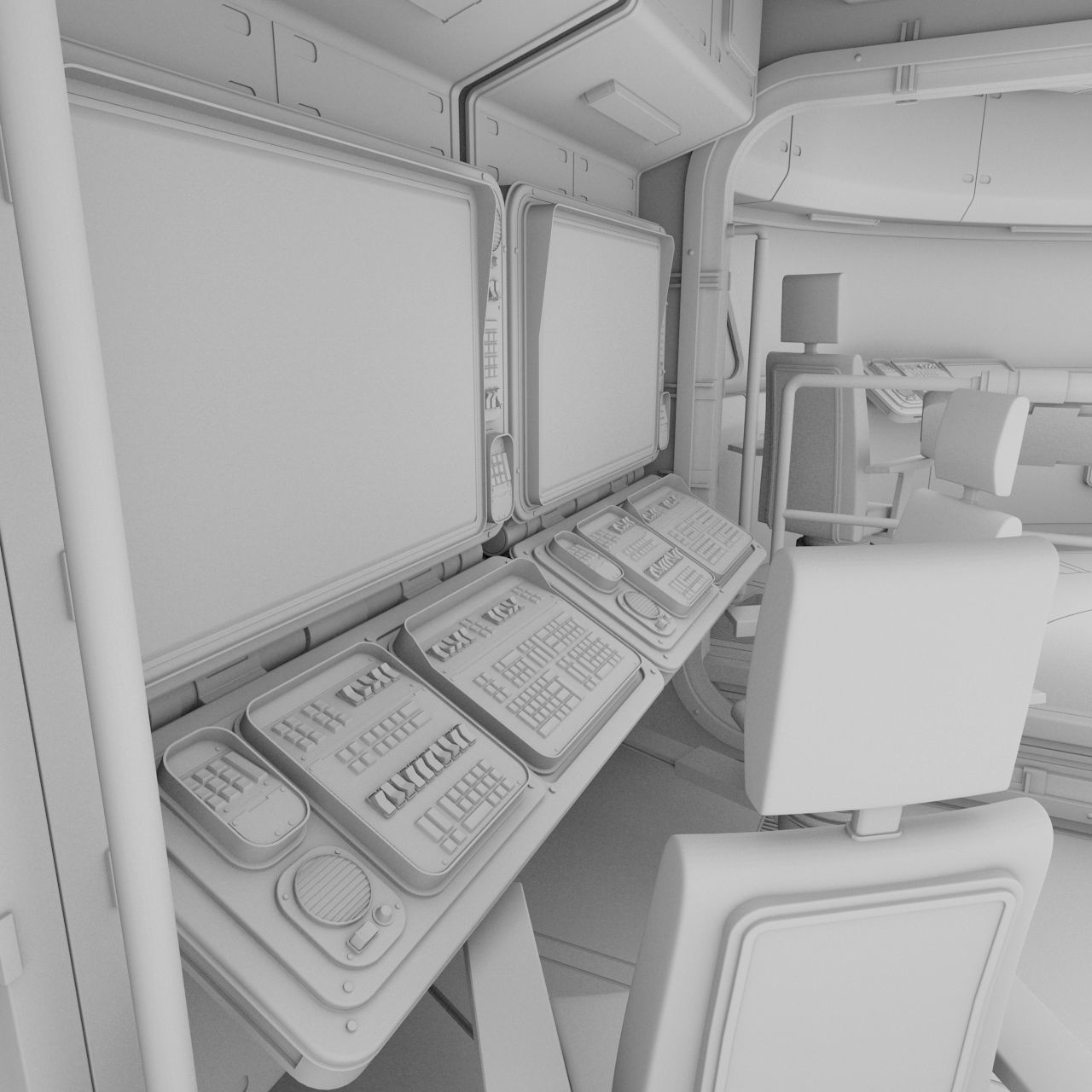 Starship Command Center PBR High Poly 2 3D model | CGTrader