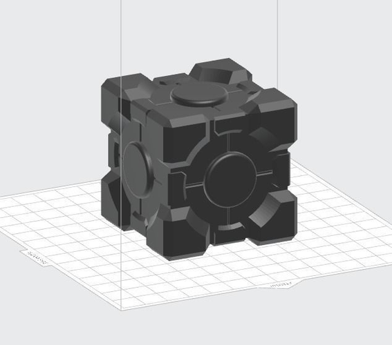 Companion cube 3D model 3D printable | CGTrader