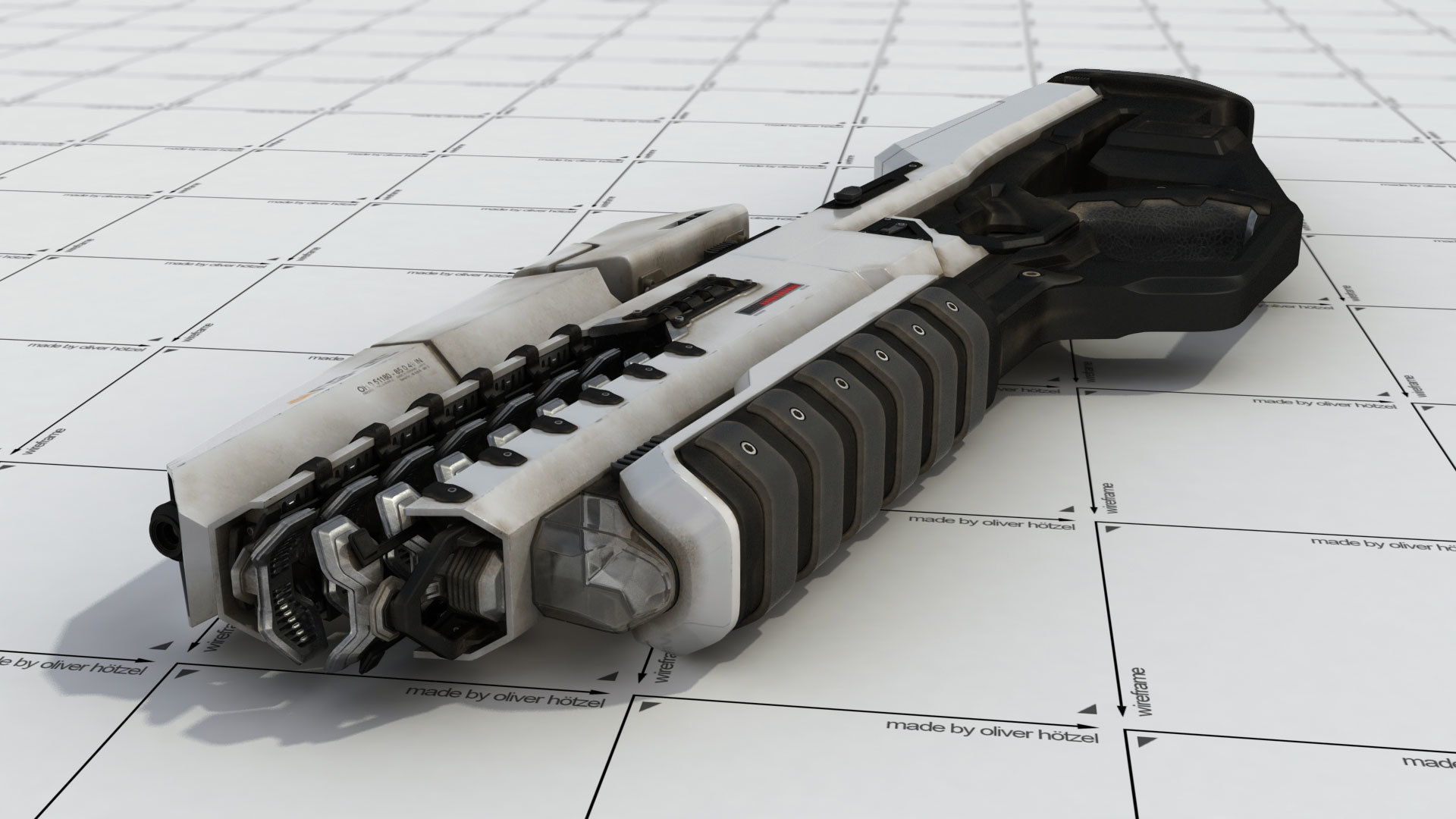 Rail-Gun Rifle 3D model | CGTrader