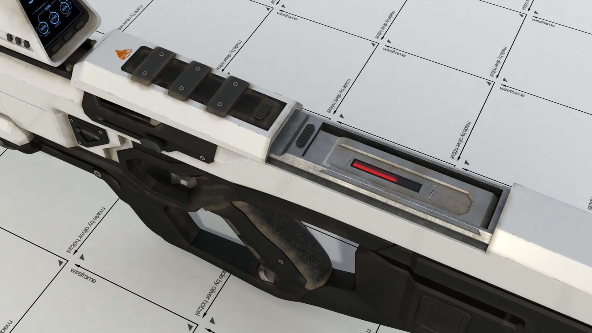 Rail-Gun Rifle 3D model | CGTrader