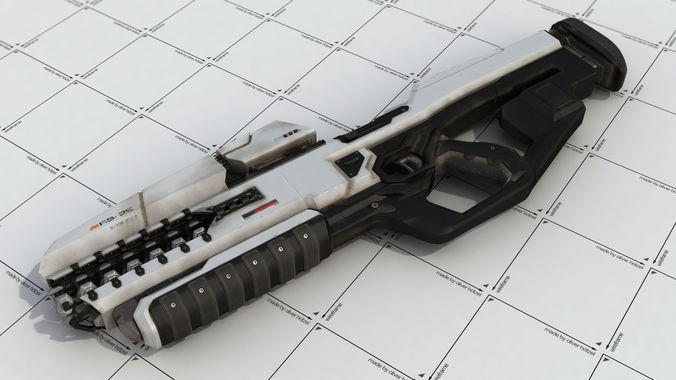 Rail-Gun Rifle 3D model | CGTrader