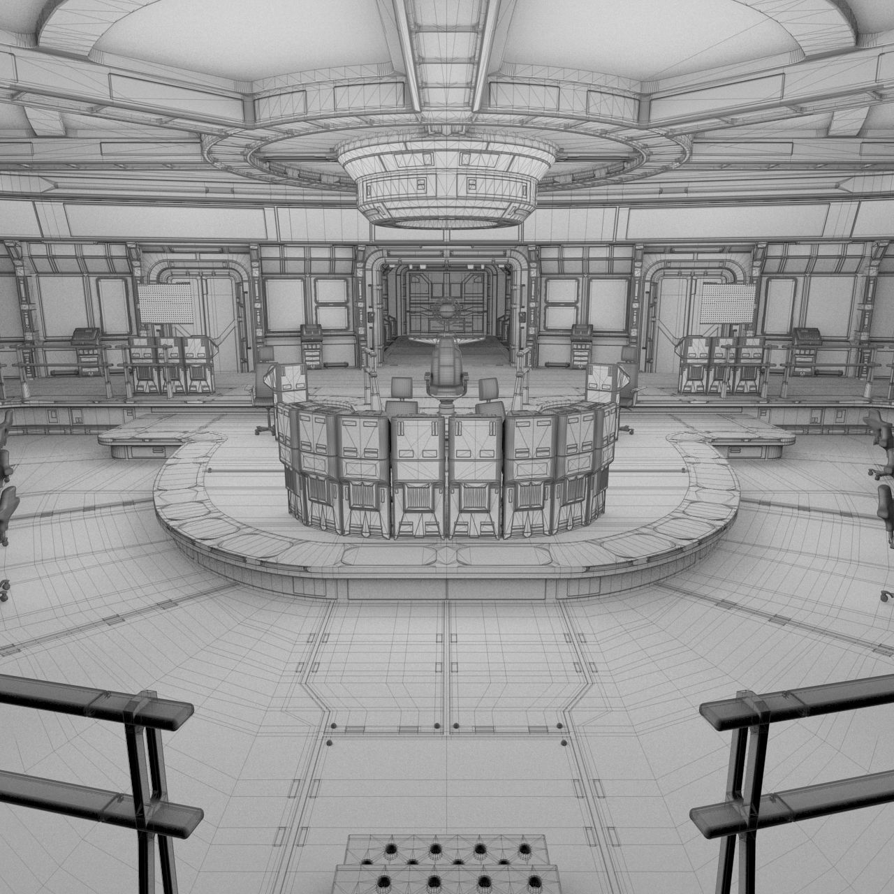 Starship Command Deck Collection 3D model | CGTrader