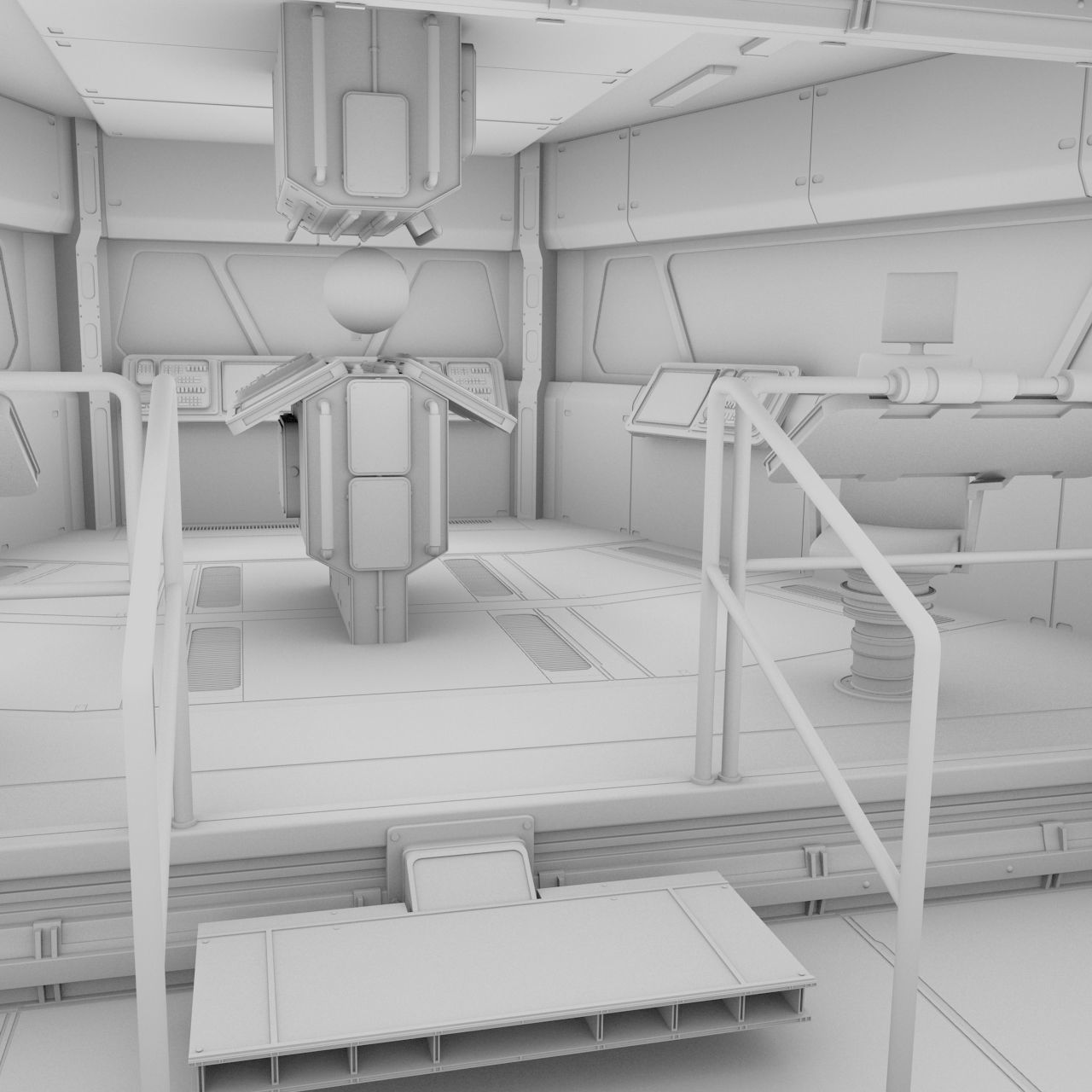 Starship Command Deck Collection 3D model | CGTrader