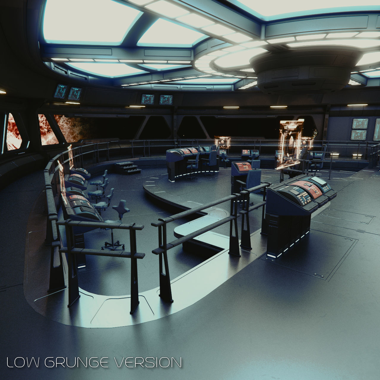 Starship Command Deck Collection 3D model | CGTrader