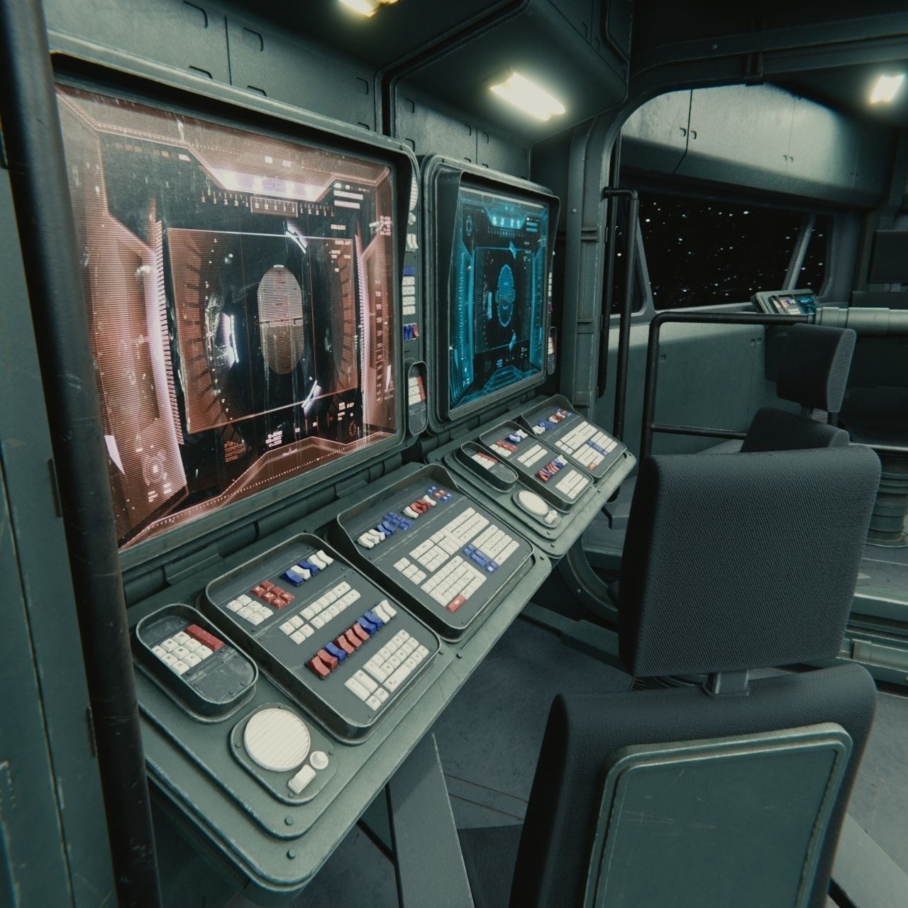 Starship Command Deck Collection 3D model | CGTrader