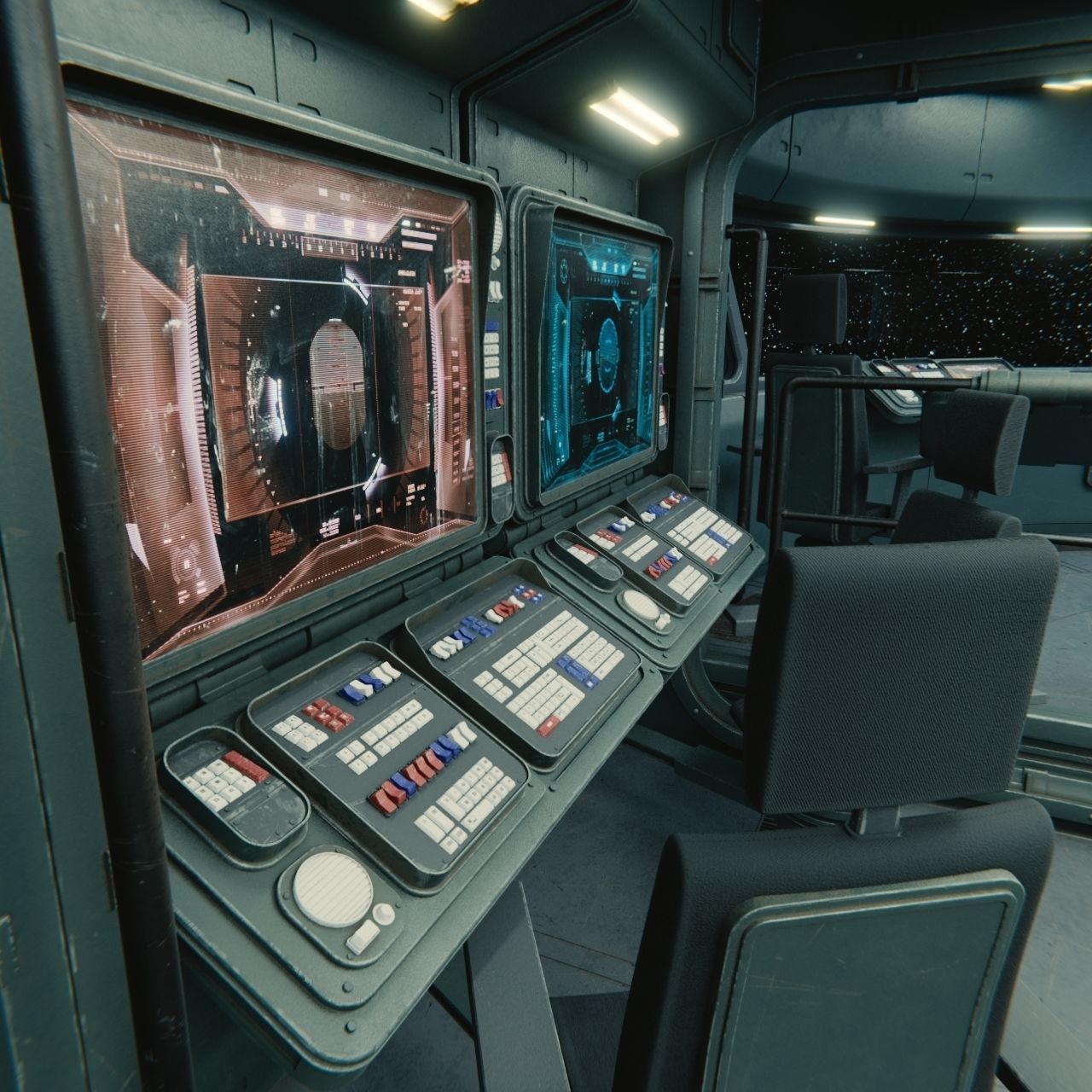 Starship Command Deck Collection 3D model | CGTrader