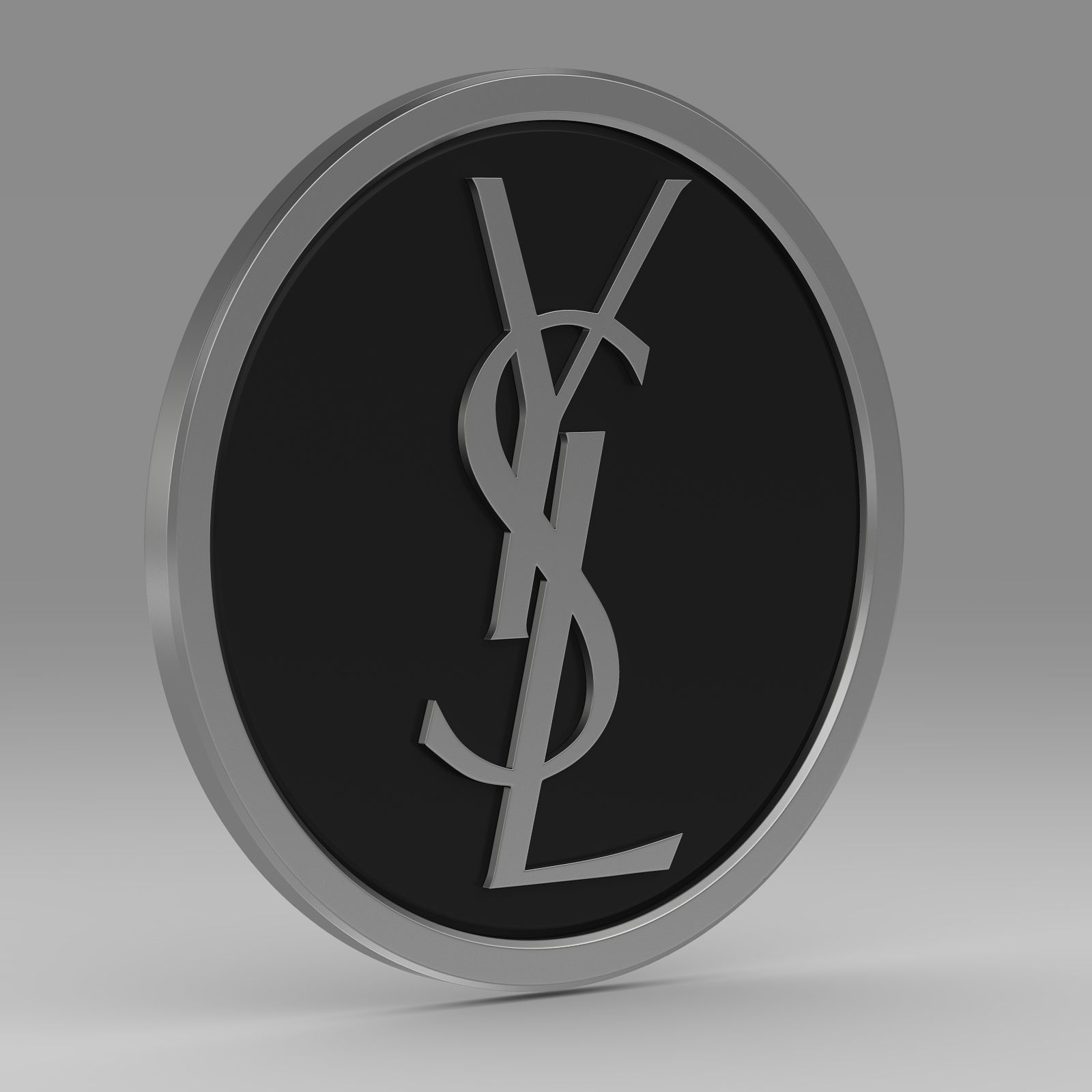 vector 3D Yves Saint Laurent logo 2 | CGTrader