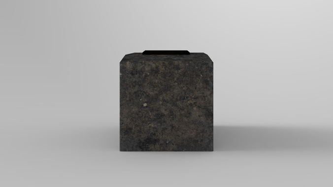 3D model Lowpoly Gravestone stone block VR / AR / low-poly | CGTrader