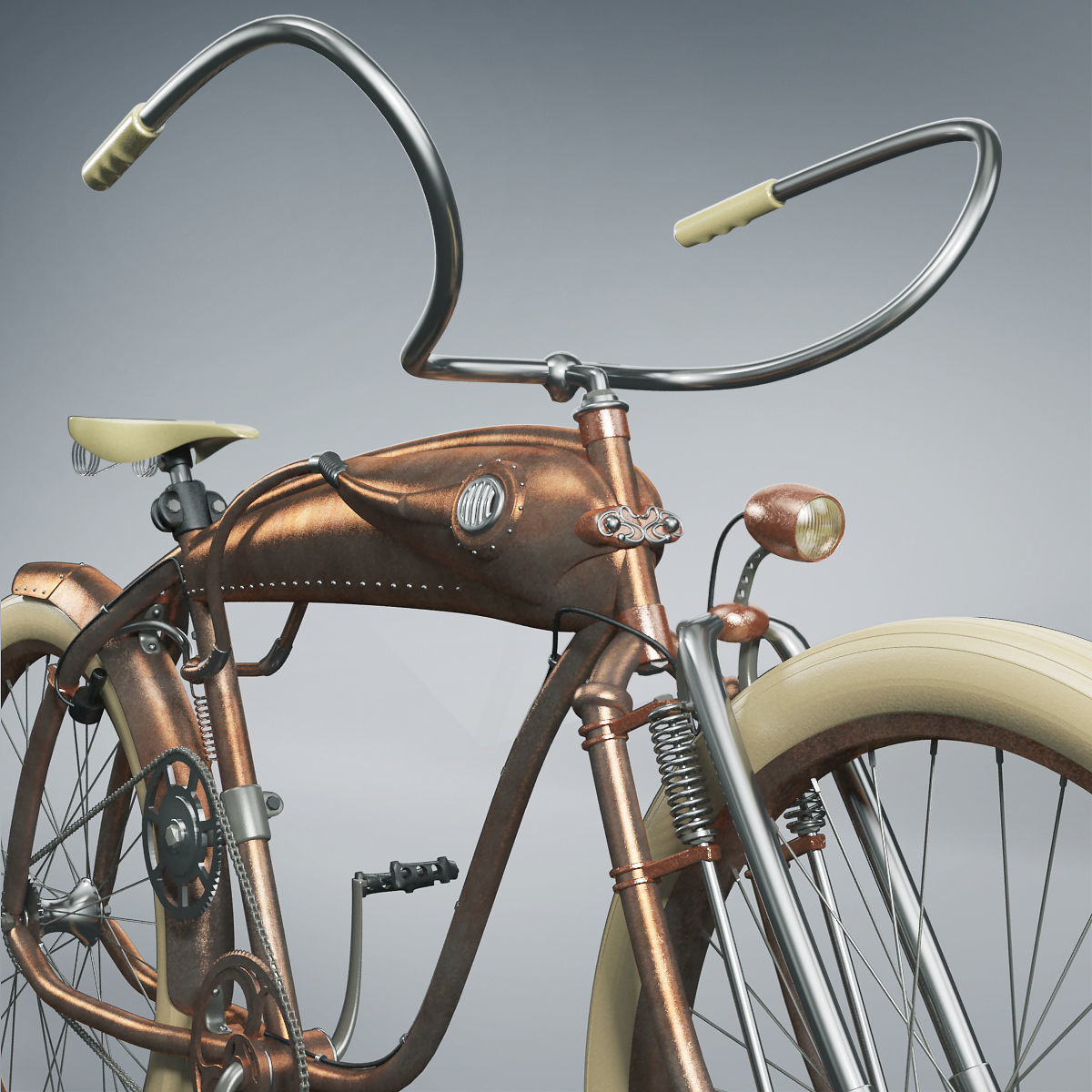 Bicycle Steampunk 3D model | CGTrader