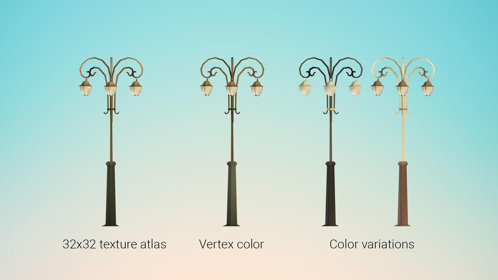 3D model Low Poly Lantern props Pack VR / AR / low-poly | CGTrader