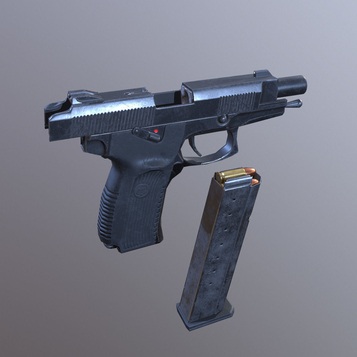 3D model Lowpoly MP-443 Grach Yarygin Pistol VR / AR / low-poly | CGTrader