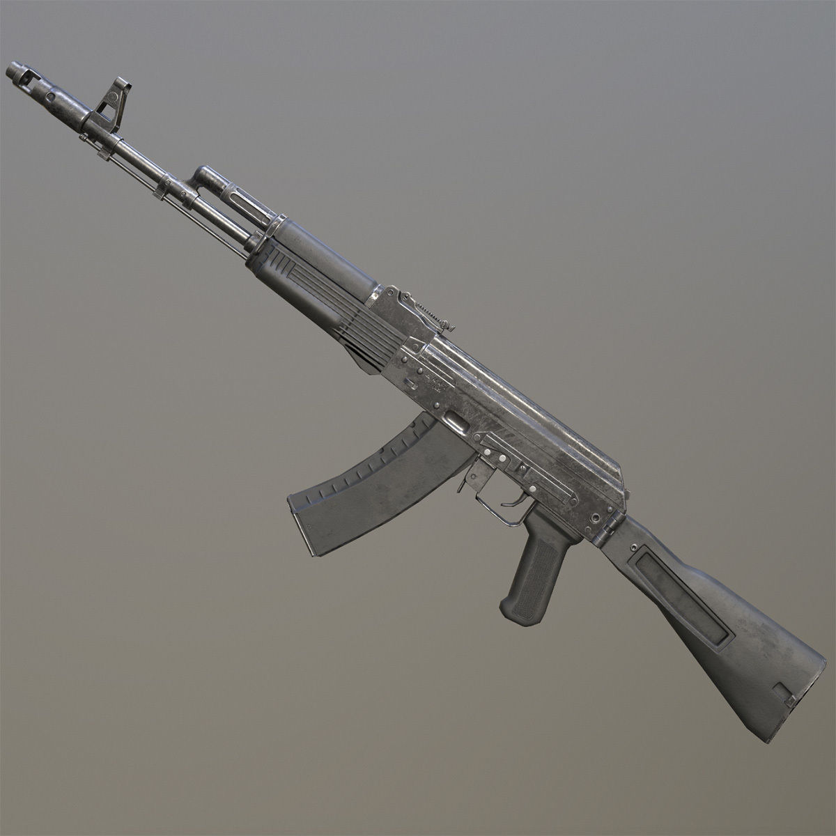 3D model Lowpoly Kalashnikov AK-74M Assault Rifle VR / AR / low-poly ...