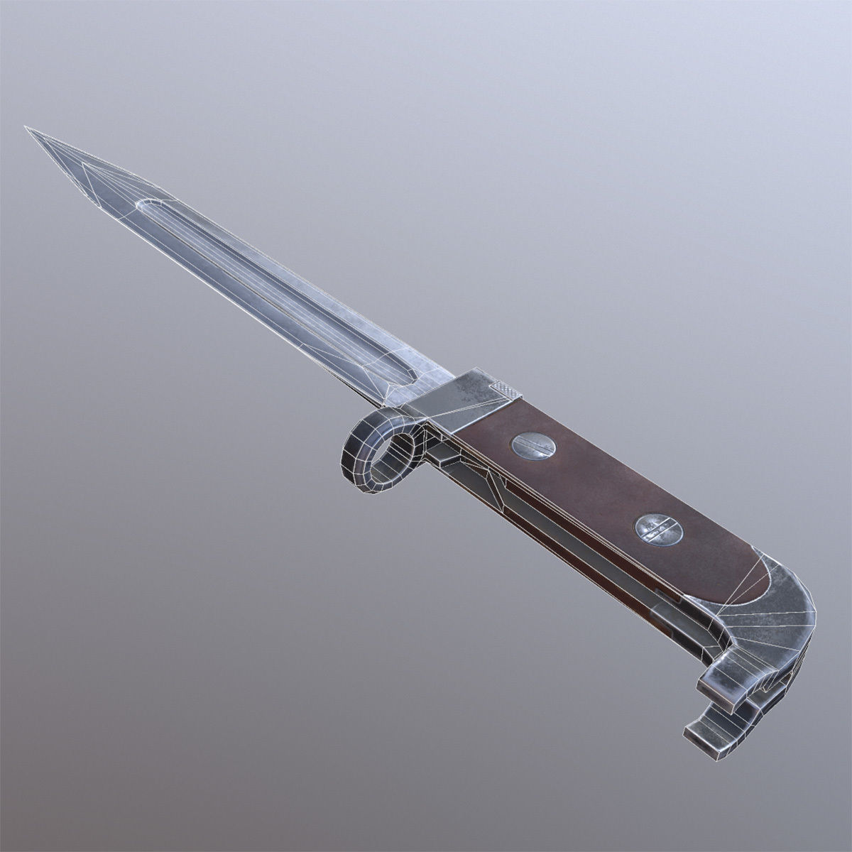 3D model Lowpoly AK-47 Bayonet VR / AR / low-poly | CGTrader