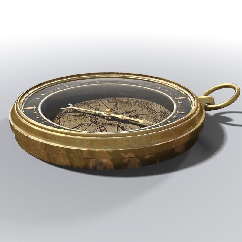 Antique Compass 3D model | CGTrader
