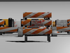 3D model Road blocks and signs VR / AR / low-poly | CGTrader