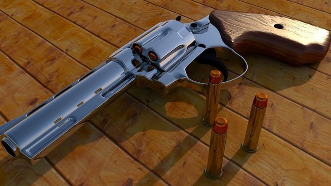 Revolver gun 3D model | CGTrader