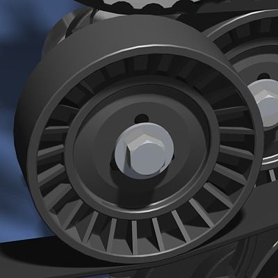 Engine Inline Four-Cylinder 3D model | CGTrader