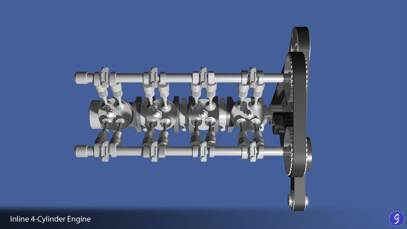 Engine Inline Four-Cylinder 3D model | CGTrader