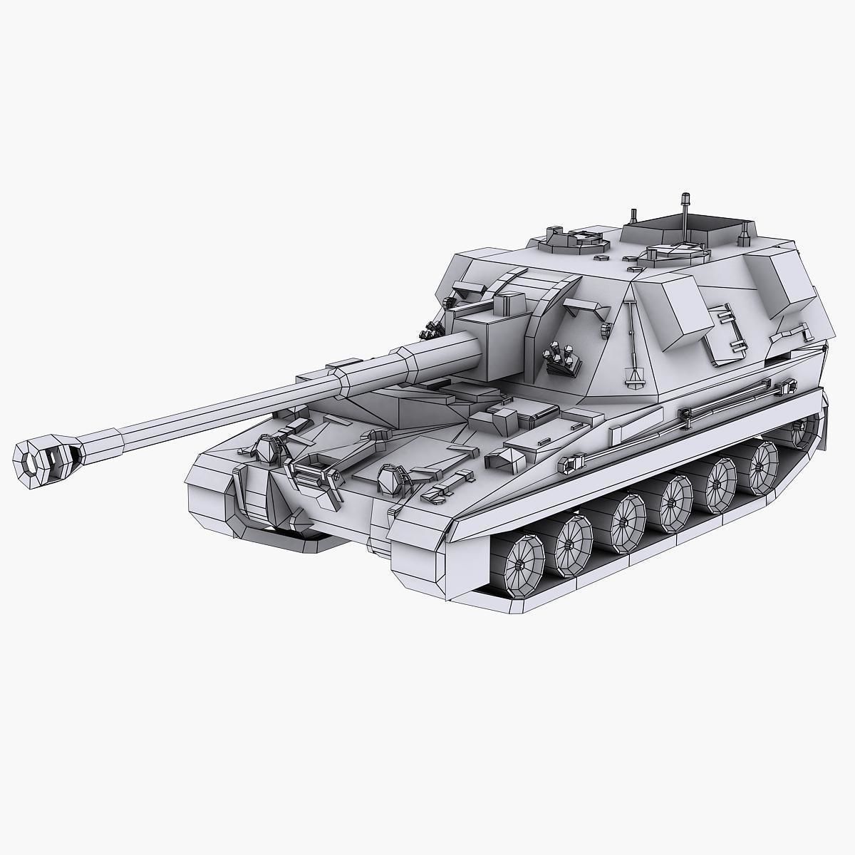 3D model British AS-90 SPGH VR / AR / low-poly | CGTrader