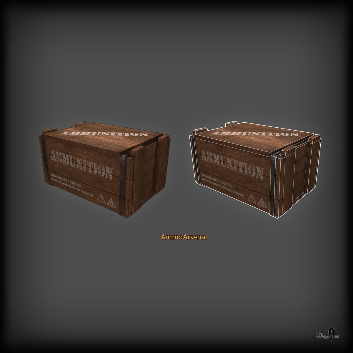 3D model Ammunition pack VR / AR / low-poly animated | CGTrader