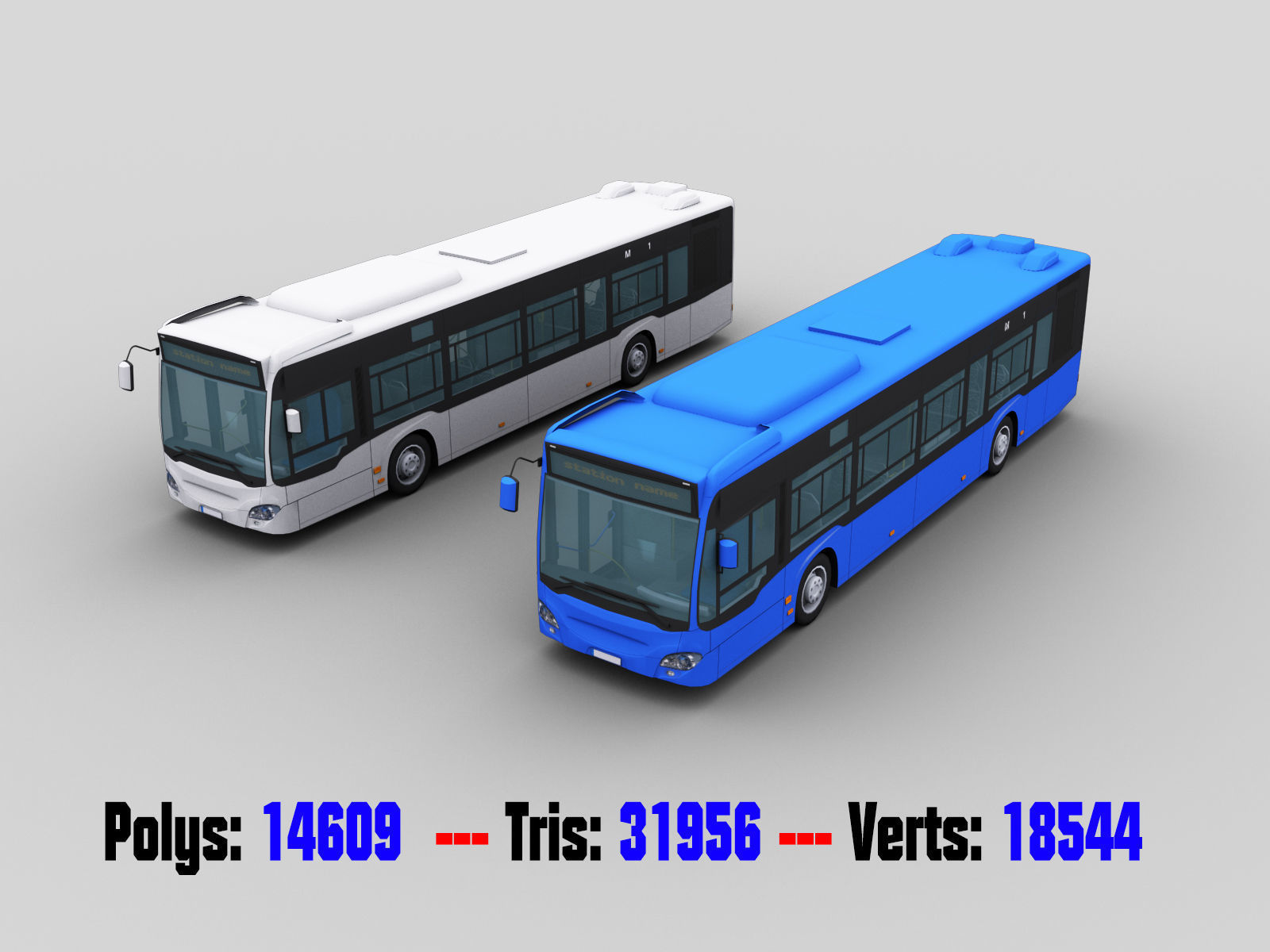 3D model Lowpoly City Bus with interior VR / AR / low-poly | CGTrader