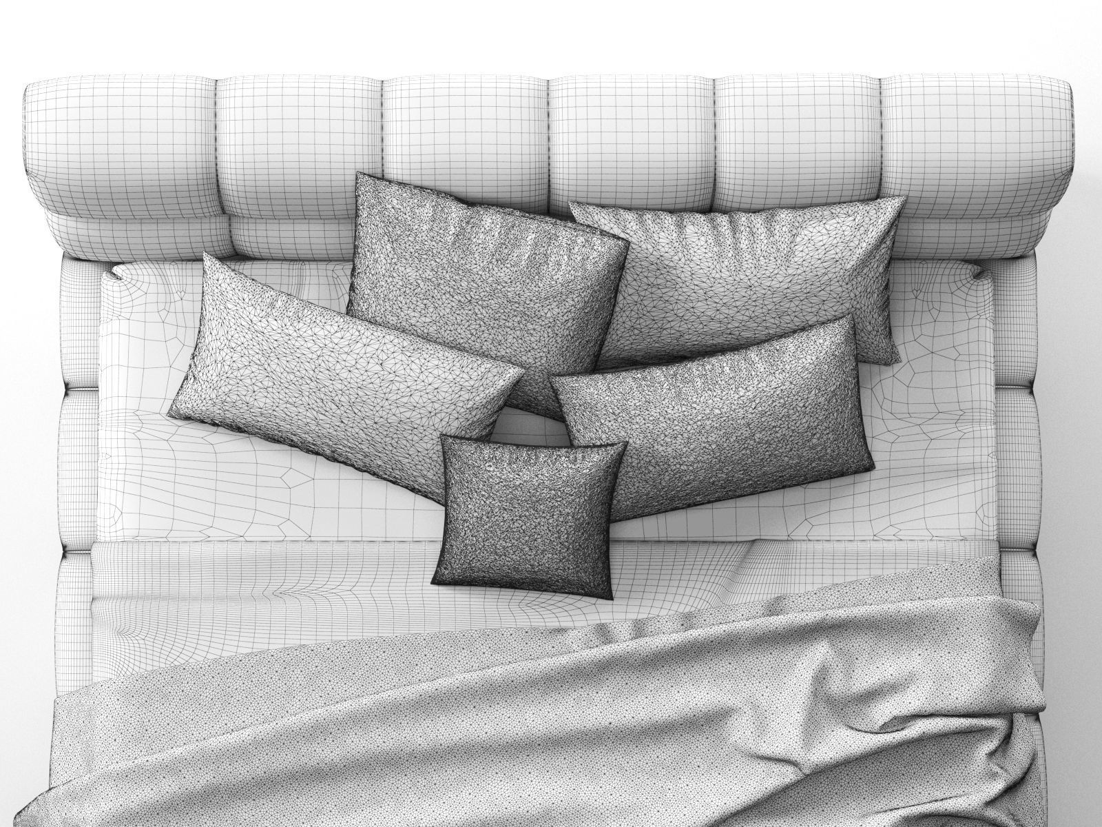 Tufty Bed 3D model | CGTrader