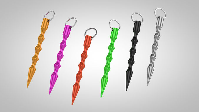 High poly exact replica Aluminum kubotans with ring 3D model | CGTrader