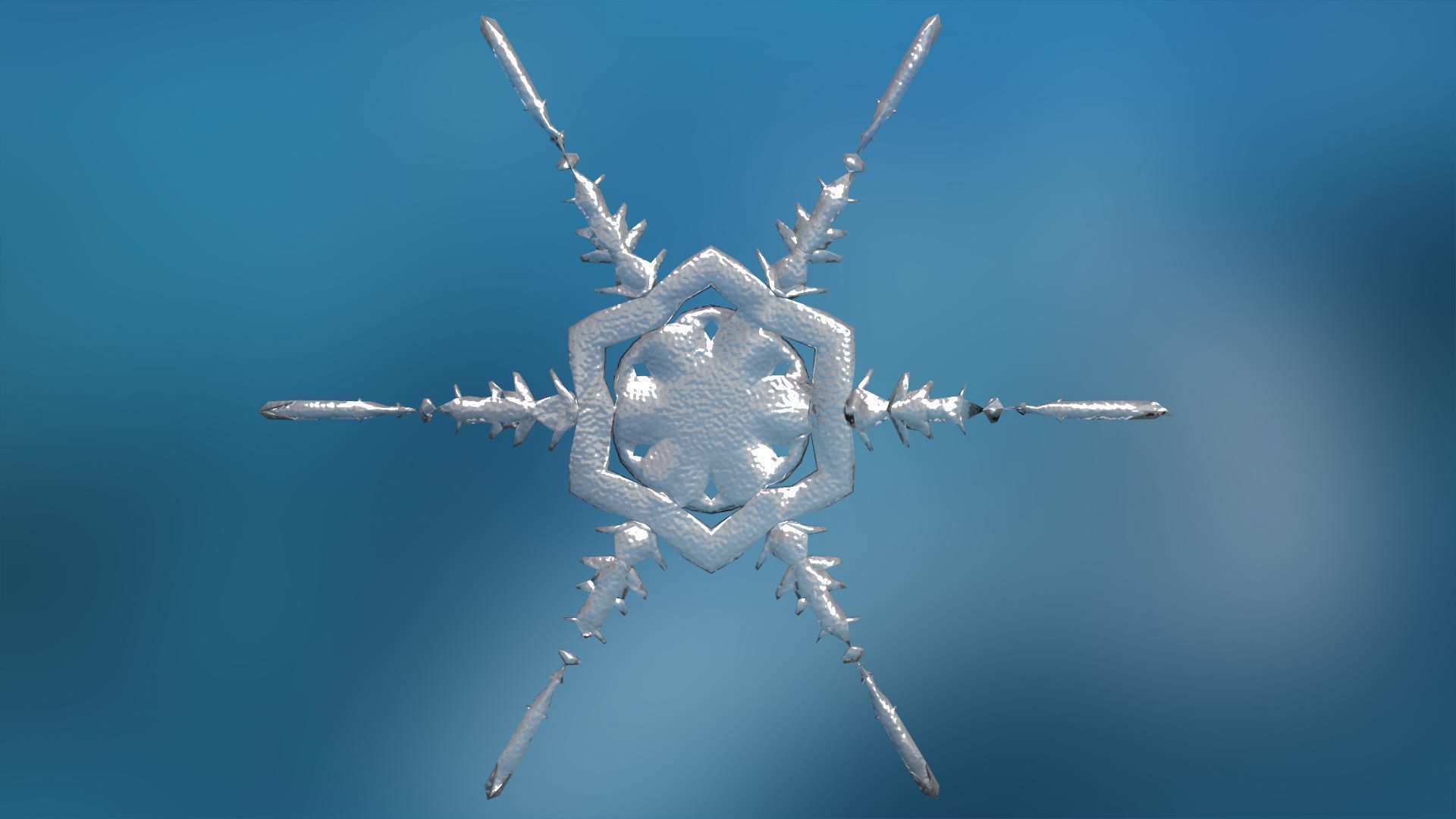 3D model 16 Unique Snowflakes VR / AR / low-poly | CGTrader