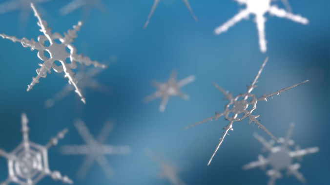 3D model 16 Unique Snowflakes VR / AR / low-poly | CGTrader