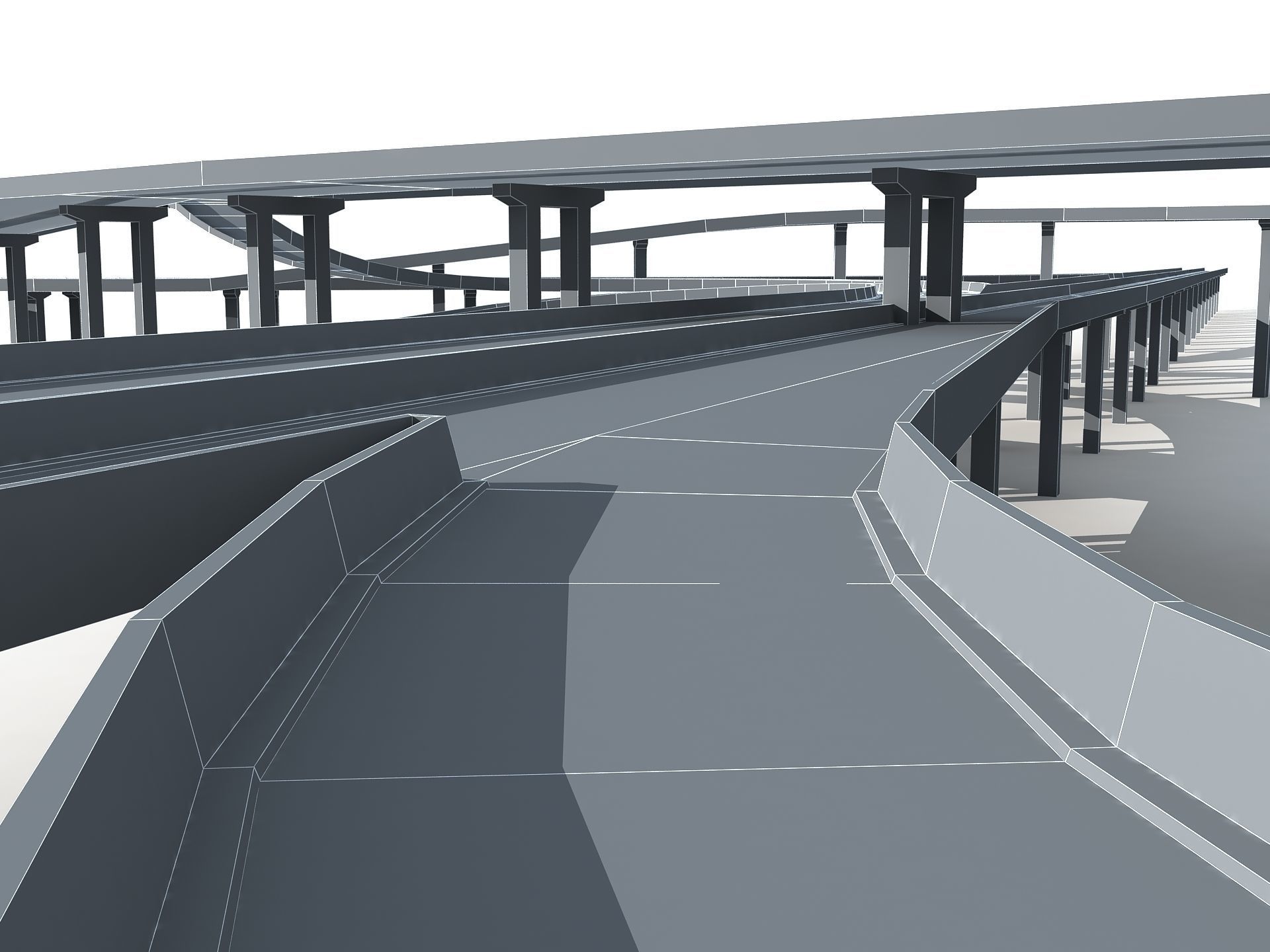 Highway Viaduct flyover 3D model 3D model | CGTrader