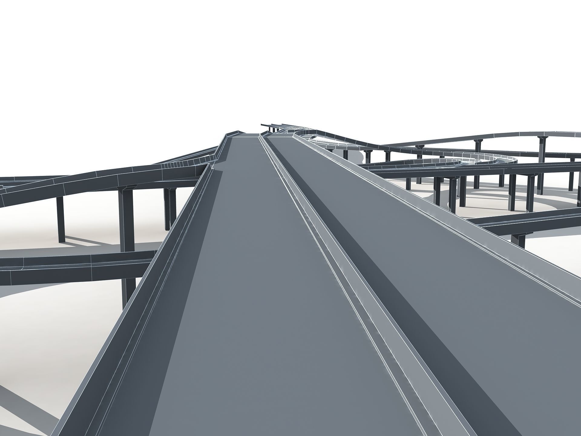 Highway Viaduct flyover 3D model 3D model | CGTrader
