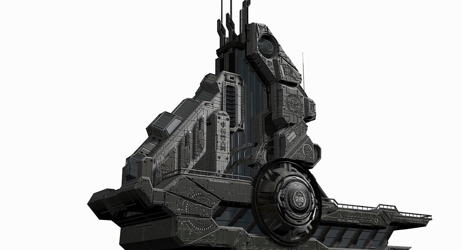Halo Sci-Fi Building 3D model | CGTrader