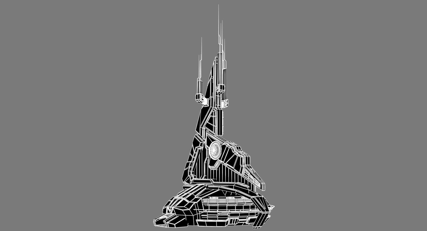 Halo Style Sci-Fi Building 3D model | CGTrader