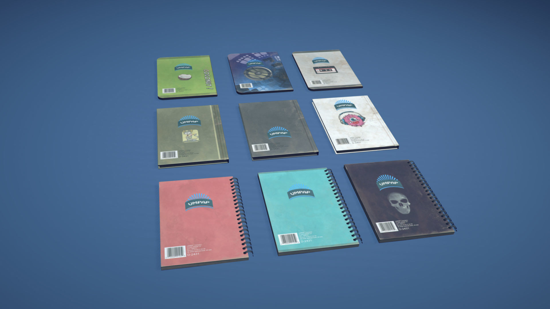 3D model School Book Set VR / AR / low-poly | CGTrader