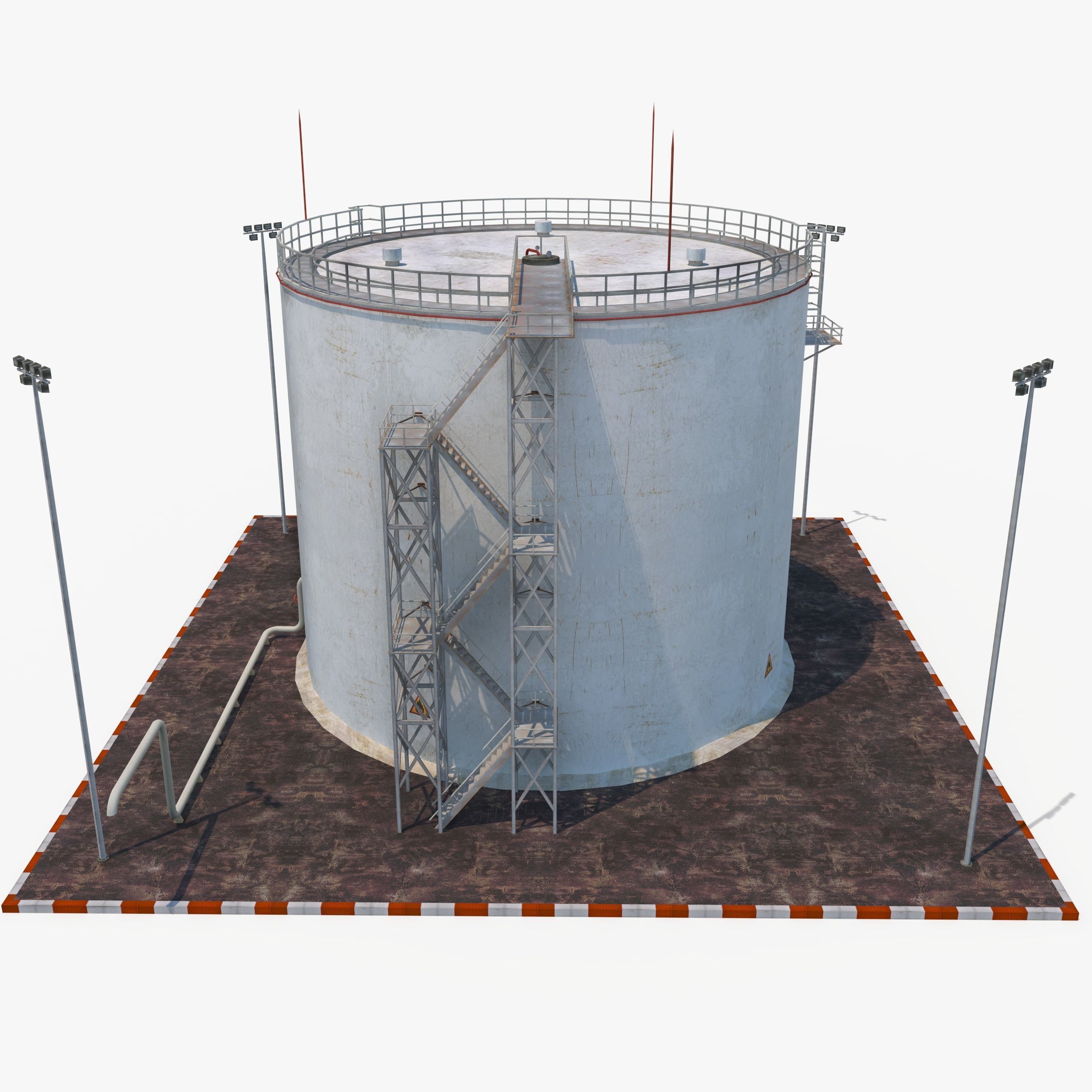 3D model Oil Tank - Refinery VR / AR / low-poly | CGTrader