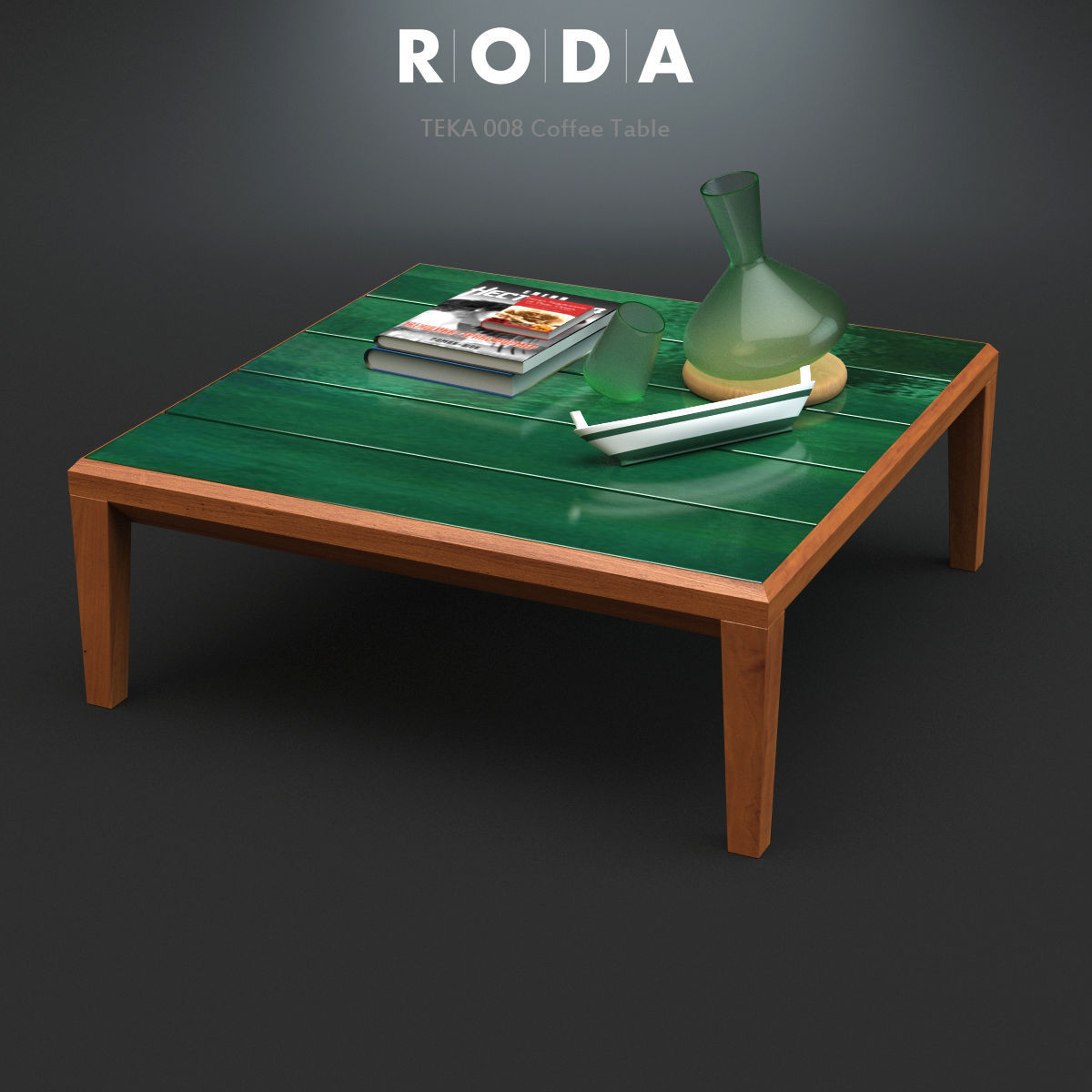 Roda Double Lounge and Teka Coffee Table 3D model | CGTrader
